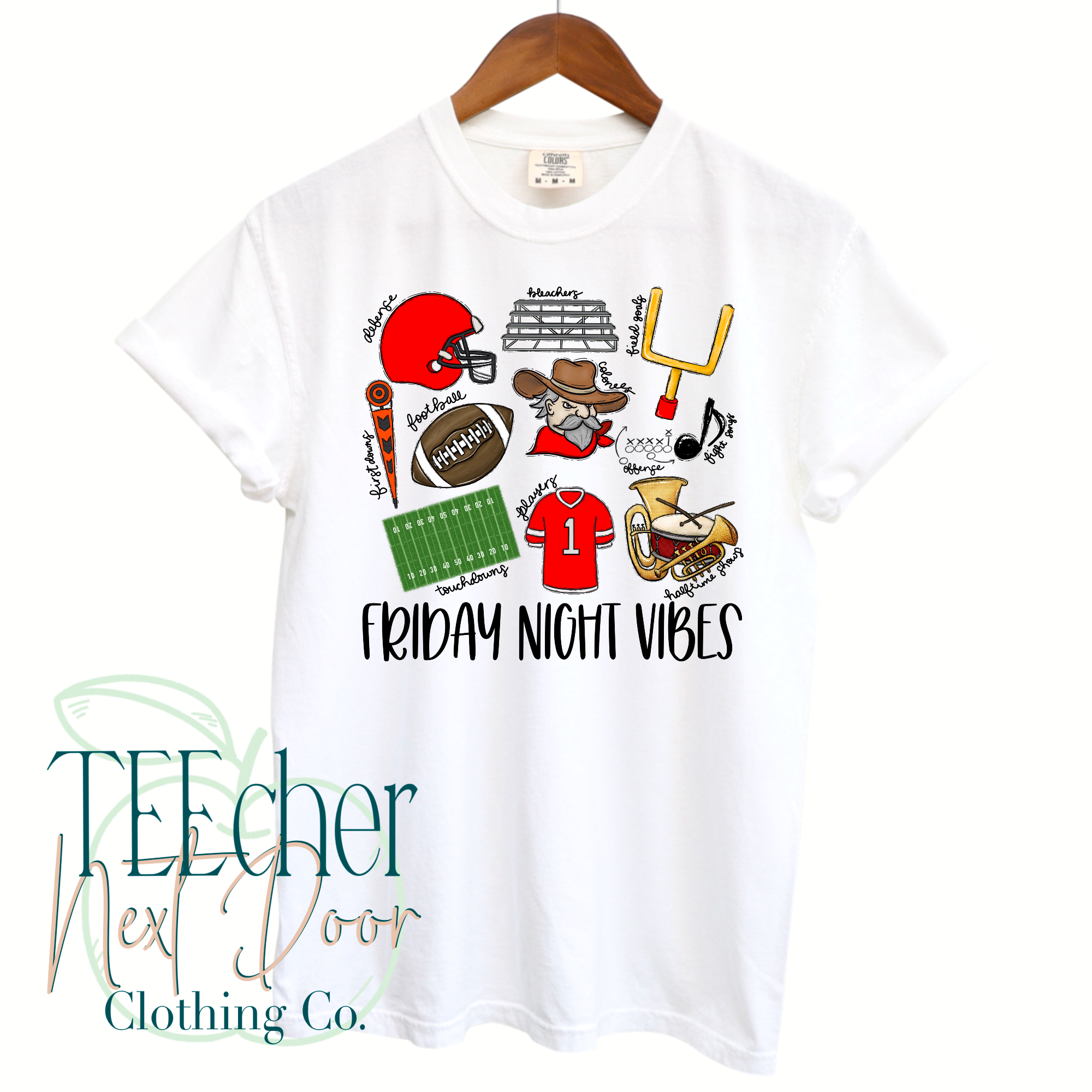 Colonels (Red) Friday Night Vibes – TEEcher Next Door Clothing Co.
