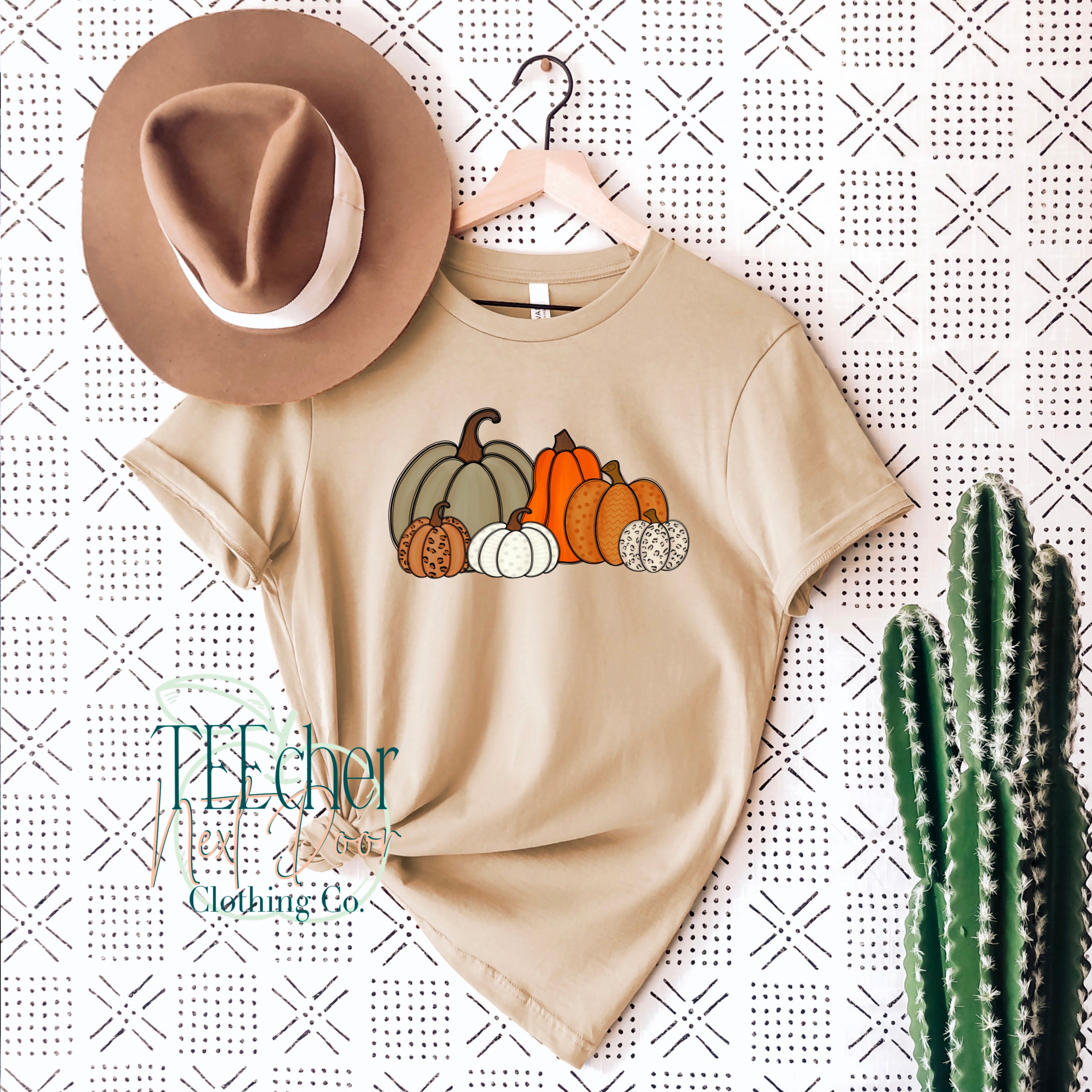 Tan Pumpkins Collage – TEEcher Next Door Clothing Co.