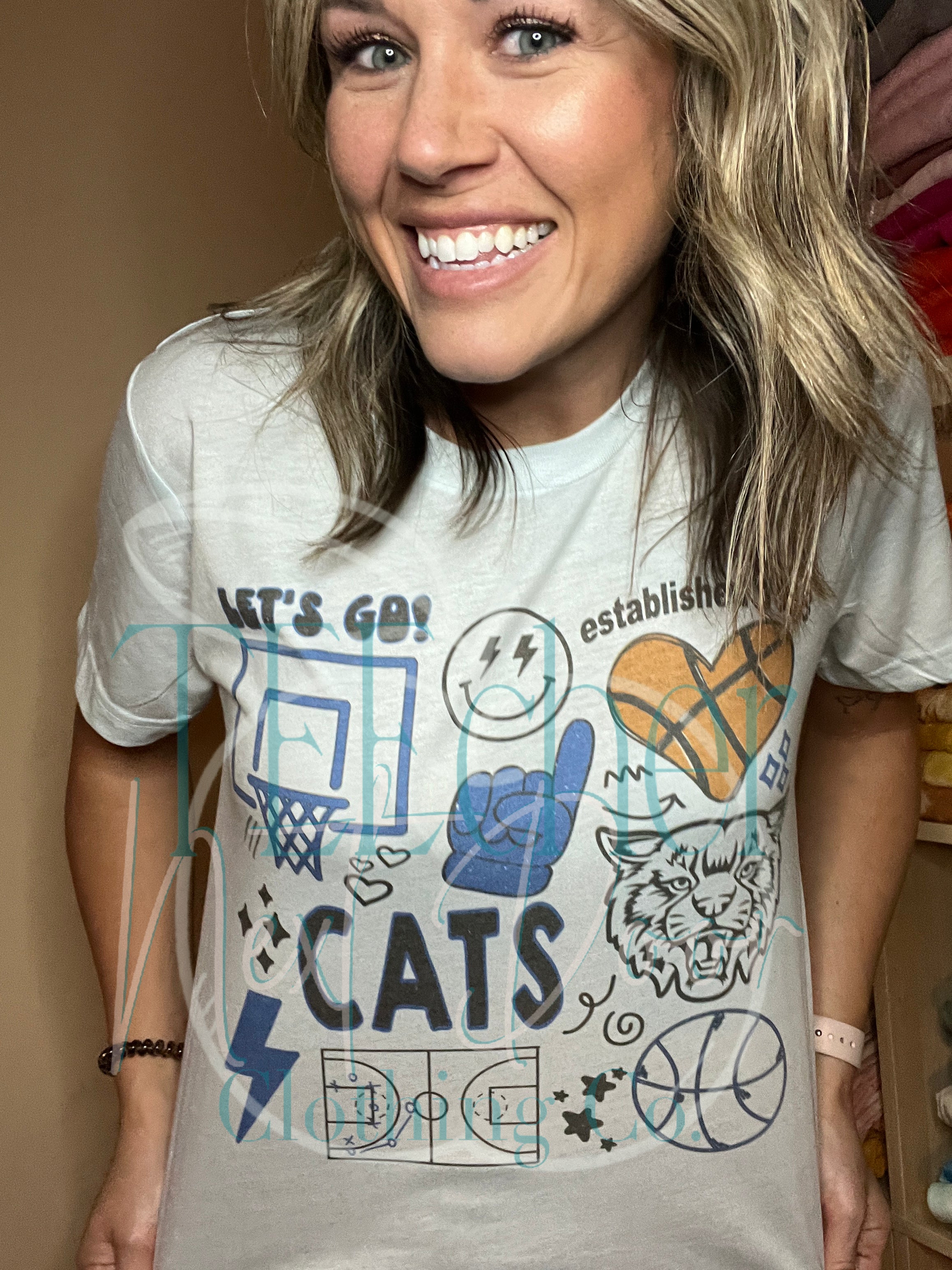 EXCLUSIVE- Wildcats Collage Front Only – TEEcher Next Door Clothing Co.